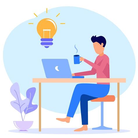 Illustration Vector Graphic Cartoon Character Of Freelance