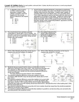AP Physics Review Unit Electric Circuits By KcoolScience TPT