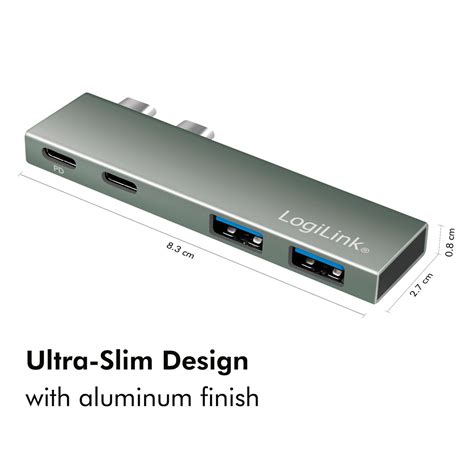 Logilink W Pd Dual Usb C Dock Usb A Usb C Dkk