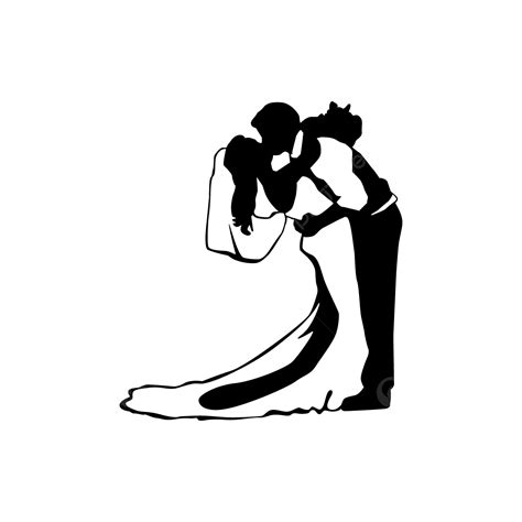 Wedding Couple Silhouette Design Vector Wedding Silhouette Wedding