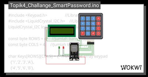 Topik4 Challange SmartPassword Ino Wokwi ESP32 STM32 Arduino Simulator
