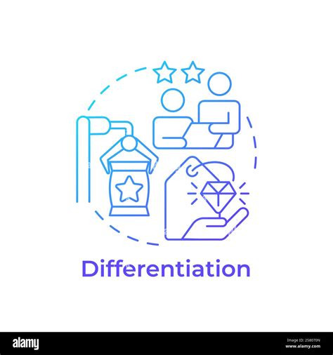 Differentiation Blue Gradient Concept Icon Stock Vector Image And Art Alamy