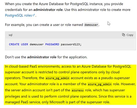 Cannot Create New Role With Postgres Flexible Server Microsoft Qanda