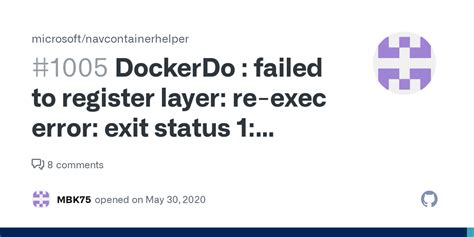 Dockerdo Failed To Register Layer Re Exec Error Exit Status