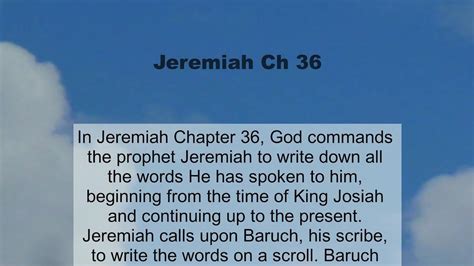Jeremiah Chapter 36 Summary And Read Together Youtube