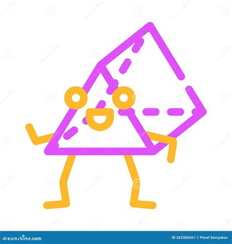 Prism Geometric Shape Character Color Icon Vector Illustration Stock Vector Illustration Of