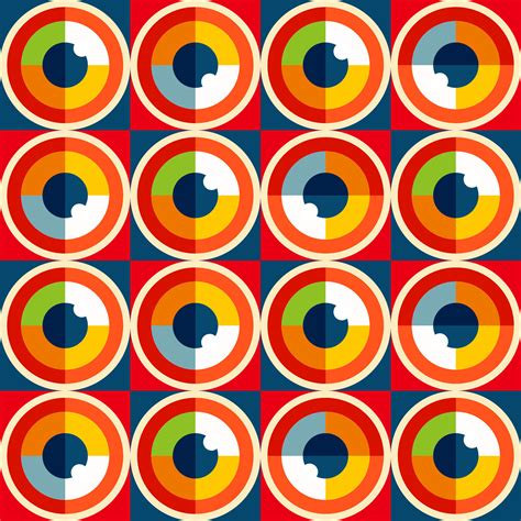 Abstract Bauhaus Eye Pattern Vector Minimal 20s 25661167 Vector Art At