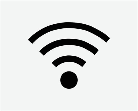 Wifi Signal Icon Internet Connection Line Bars Full Bar Black White Silhouette Sign Symbol Icon