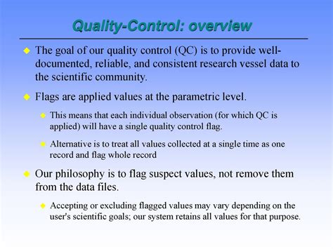 Marine Meteorology Quality Control At The Florida State University