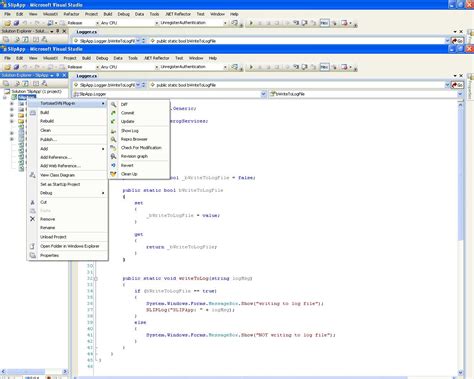 TortoiseSVN Dev Tortoisesvn Plug In For Visual Studio