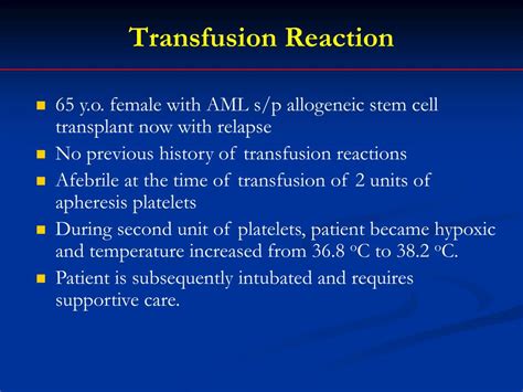 PPT New Approaches To Preventing Transfusion Reactions PowerPoint Presentation ID