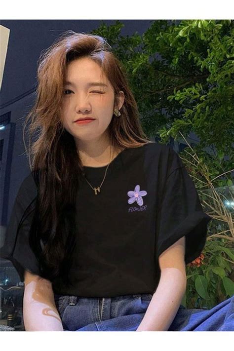 Palpİto Kadın Siyah Flower Baskılı Oversize T Shirt Fiyatı Yorumları