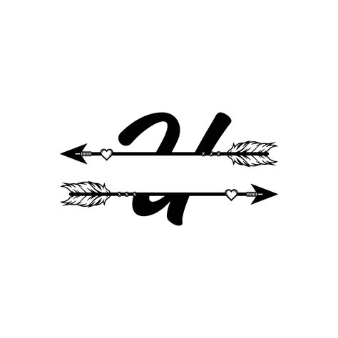 Initial Decorative Monogram Split Letter Vector 8325929 Vector Art At