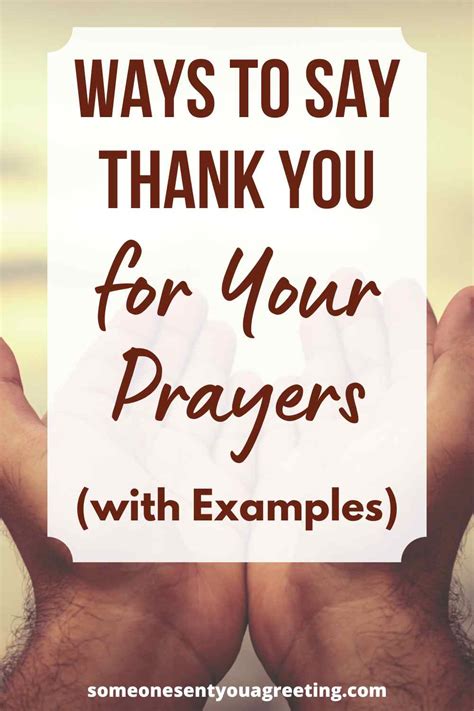 Thank You Words For Prayers