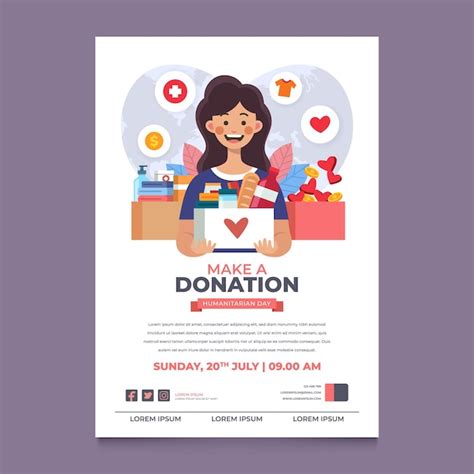 Premium Vector Make A Donation Poster