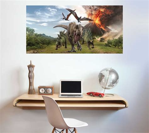 Jurassic World Fallen Kingdom Dinosaurs And Volcano Wall Sticker