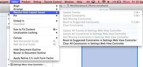 Iphone Xcode 5 Storyboard Has No Constraints Stack Overflow