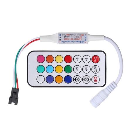 DC5 24V Mini 21 Key21 Key DC5 24V RF Remote Controller For WS2811 WS2812B LED Dream Color Strip