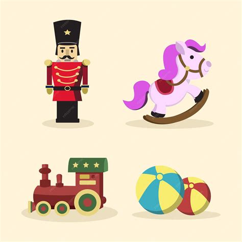 Premium Vector Cute Christmas Toys Collection Pack