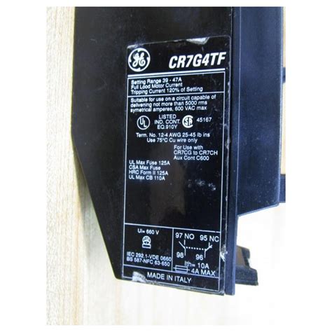 General Electric Cr7g4tf Ge Overload Relay Mara Industrial
