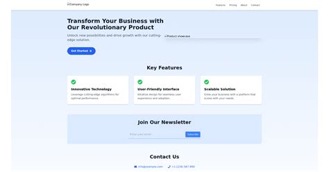 Marketing Landing Page Free React Tailwind Component