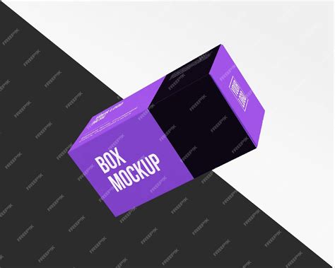 現実的な長い箱の包装のモックアップ 長方形の箱のモックアップ 幅の広い長方形の箱のモックアップ プレミアムpsdファイル