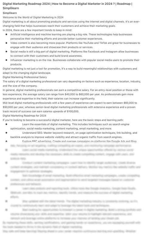 Solution Digital Marketing Roadmap 2024 How To Become A Digital