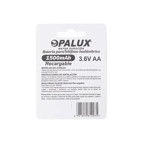 Batería Recargable AA NI MH para Teléfono Inalámbrico 1500mAH 3 6V DH