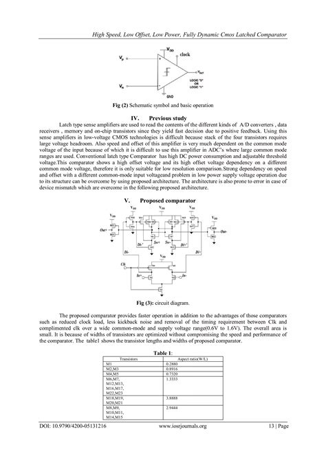 High Speed Low Offset Low Power Fully Dynamic Cmos Latched Comparator Pdf