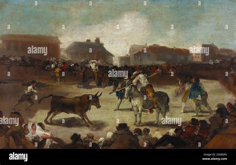 Francisco De Goya Corrida De Toros En Un Pueblo Stock Photo Alamy