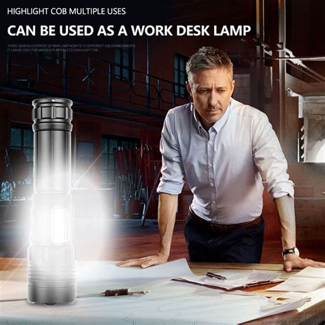 COB LED Flashlight USB Rechargeable IPX4 Waterproof Without Battery XHP70 EBay