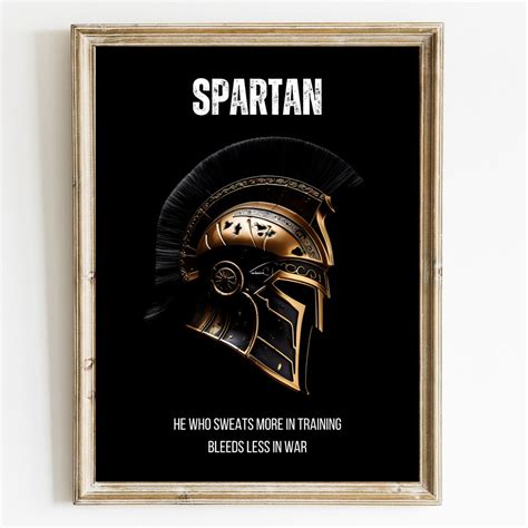 Spartan Motivation Wall Art Motivational Quote Gym Print Ts For