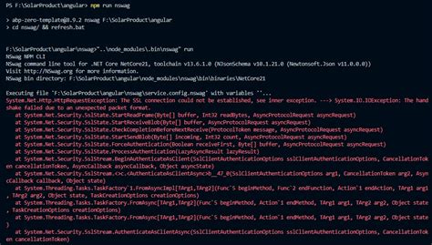 Command Not Found Exception 9126 Support Center Aspnet Zero Support