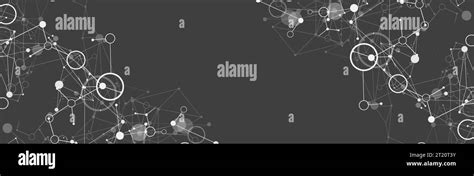 Template For Science And Technology Presentation Plexus Style Background Stock Vector Image