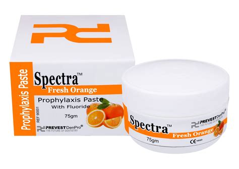 Spectra Prophylaxis Paste With Fluoride Fine Fresh Orange 75g Jar