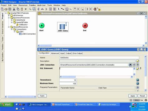 TIBCO Designer Tutorial Query Database Table YouTube