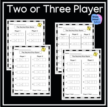 Practicing Decimal Place Value The Decimal Dice Game TPT