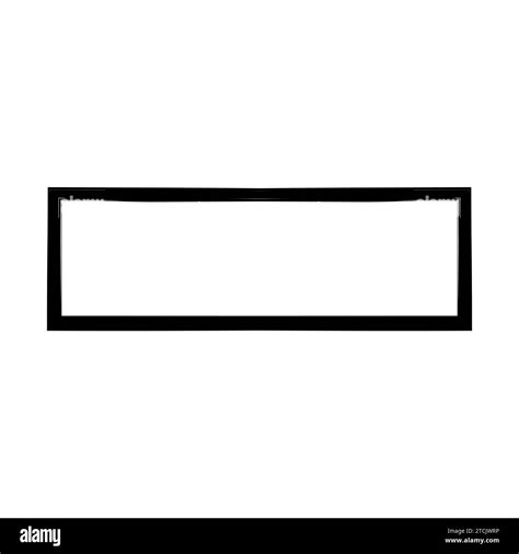 Grunge Rectangular Frame Stamp Ink Empty Black Box Rectangular Border