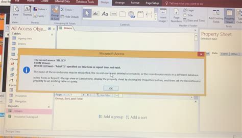 Solved Open The Drivers Report In In Design View I Did Chegg