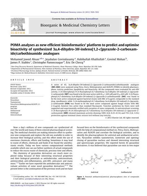 Pdf Poma Analyses As New Efficient Bioinformatics Platform To