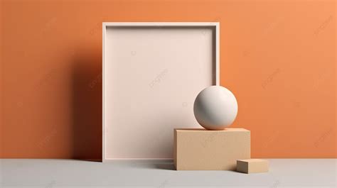 누적된 기하학적 블록에 있는 이중 프레임 모형 템플릿의 3d 그림 포스터 모의 포스터 모형 액자 배경 일러스트 및 사진