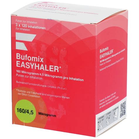 Bufomix Easyhaler 160 4 5 µg Dosis 3x120ed Inh P 3 St Mit Dem E