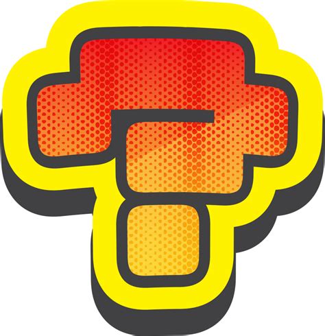 Question Mark Pixel Comic Alphabet 47081314 Png