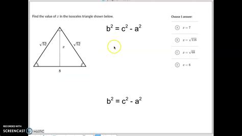 Isosceles Triangle Sides