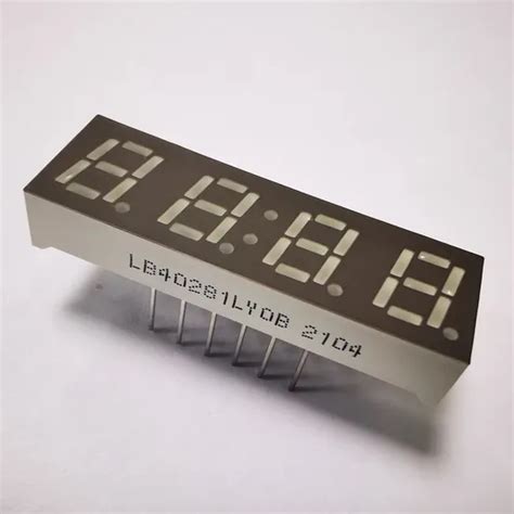 super bright yellow common cathode 4 digit 7mm led display 7 segment