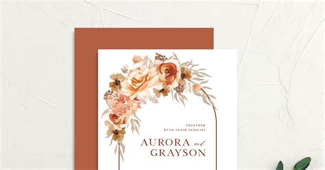 Bohemian Blossoms Wedding Invitations Wedding Wire