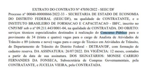 Concurso Detran DF IBFC é contratado edital iminente