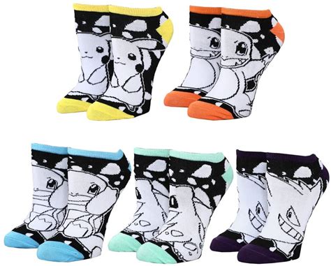PokÉmon 5 Paires De Bas Courts Character