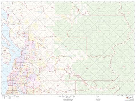 Washington Zip Code Map Washington Postal Code