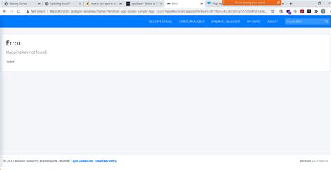 Mapping Key Not Found Rules · Issue 824 · Mobsfmobile Security